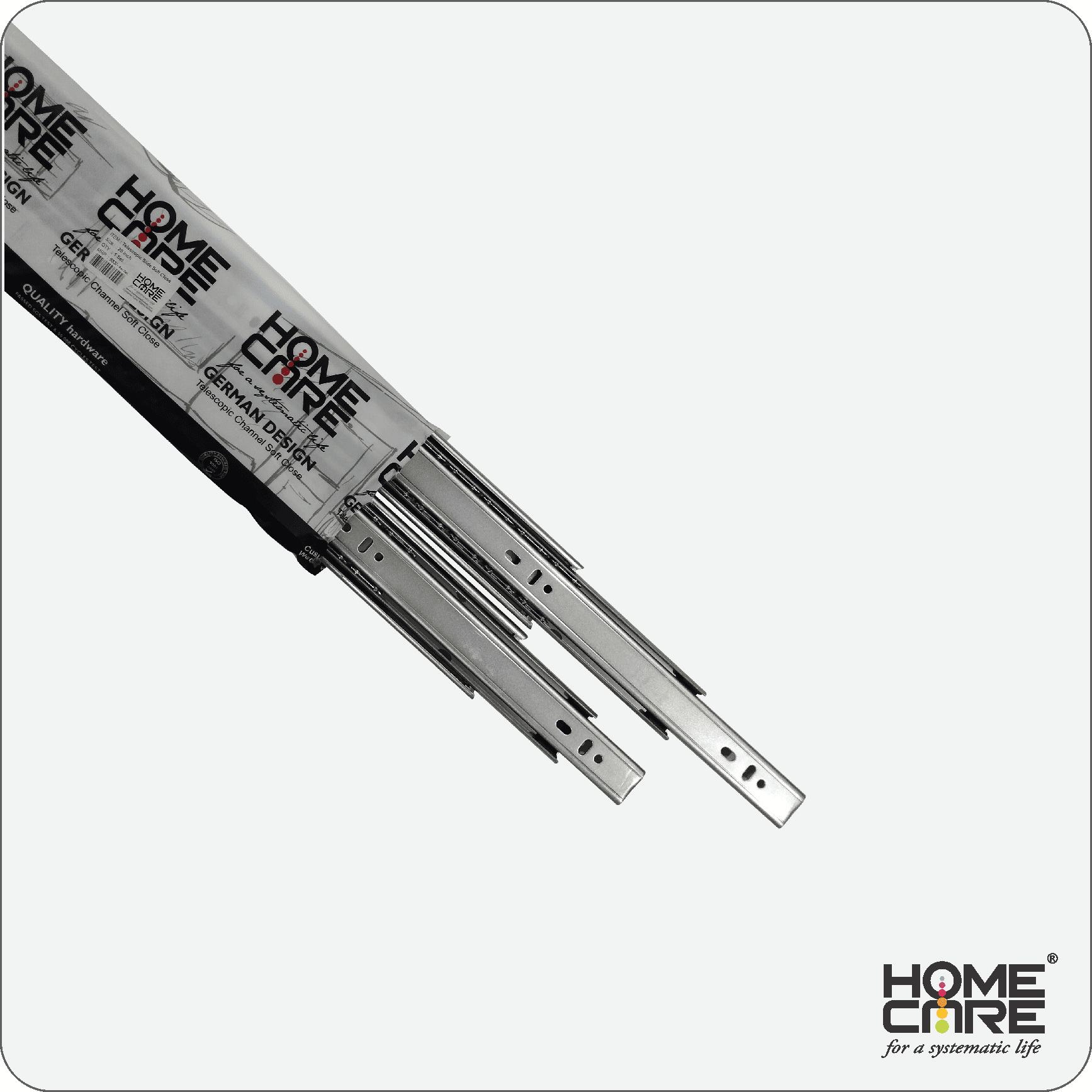 Telescopic Slide 75G. (Soft Close) 12\" (10 Pair) | Homecare Lifestyle